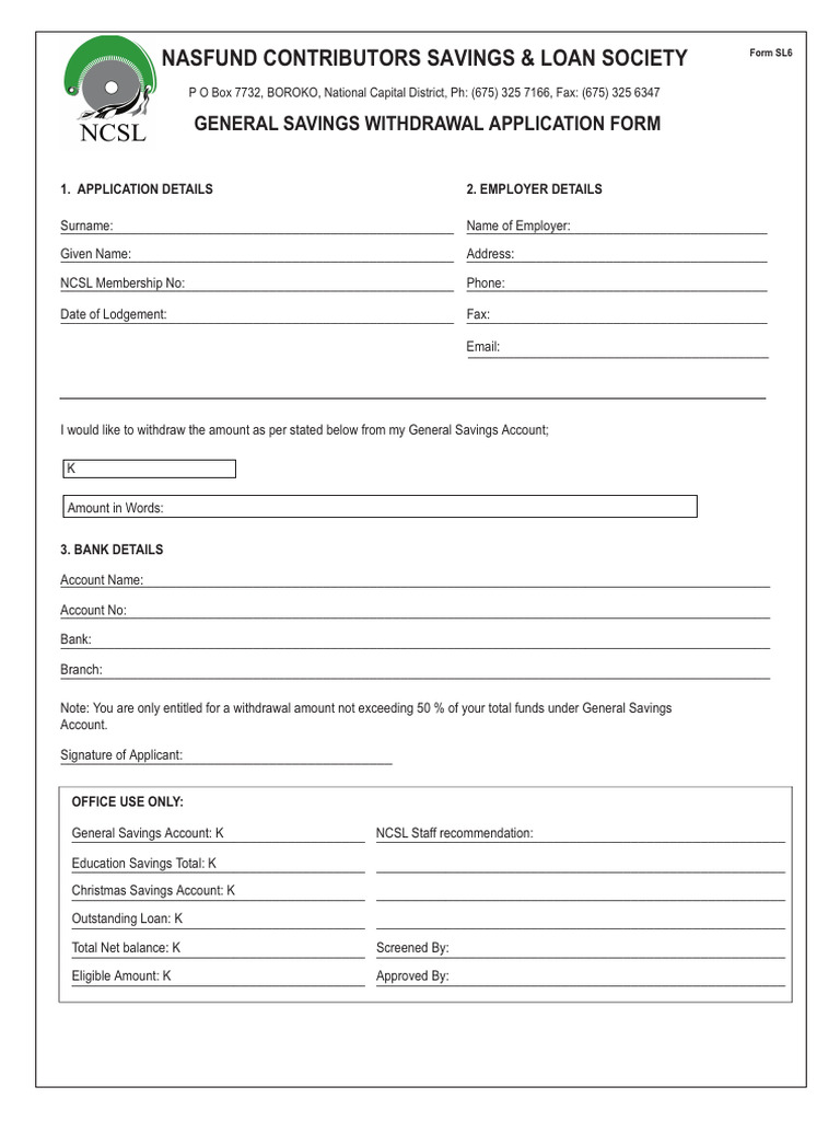 General-Savings-Application-Form | PDF