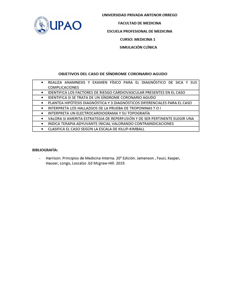 Semana 01 Medicina 1 | PDF