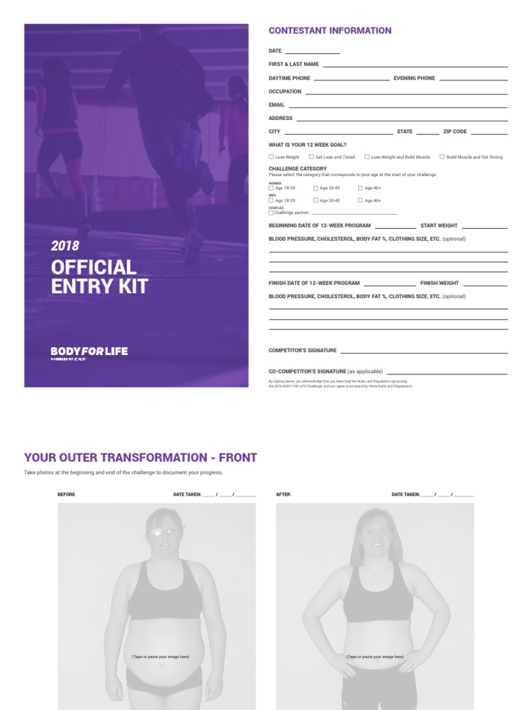 Body For Life Tabla de Datos | PDF | Damages | Stepfamily