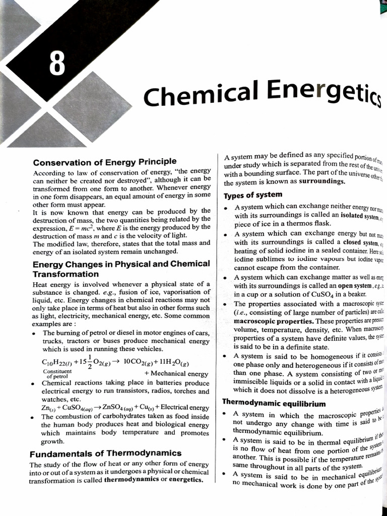 Chemical Energetics | PDF | Thermodynamics | Heat