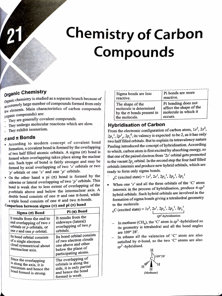 Chemistry of Carbon Compounds | PDF | Alkane | Isomer