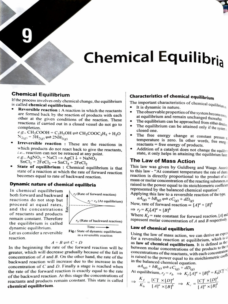 Chemical Equilibrium | PDF | Chemical Equilibrium | Reaction Rate