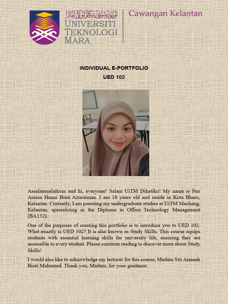 Ued 102 - E-Portfolio | PDF | Memory | Learning Styles