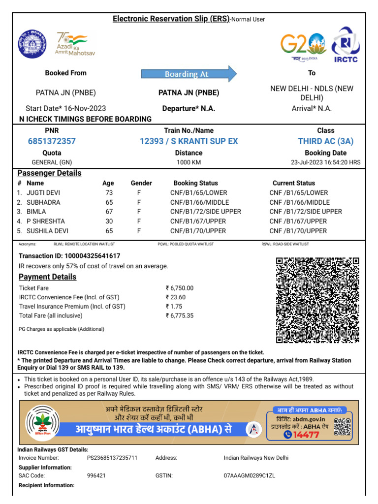 pnbe to delhi | PDF | Identity Document
