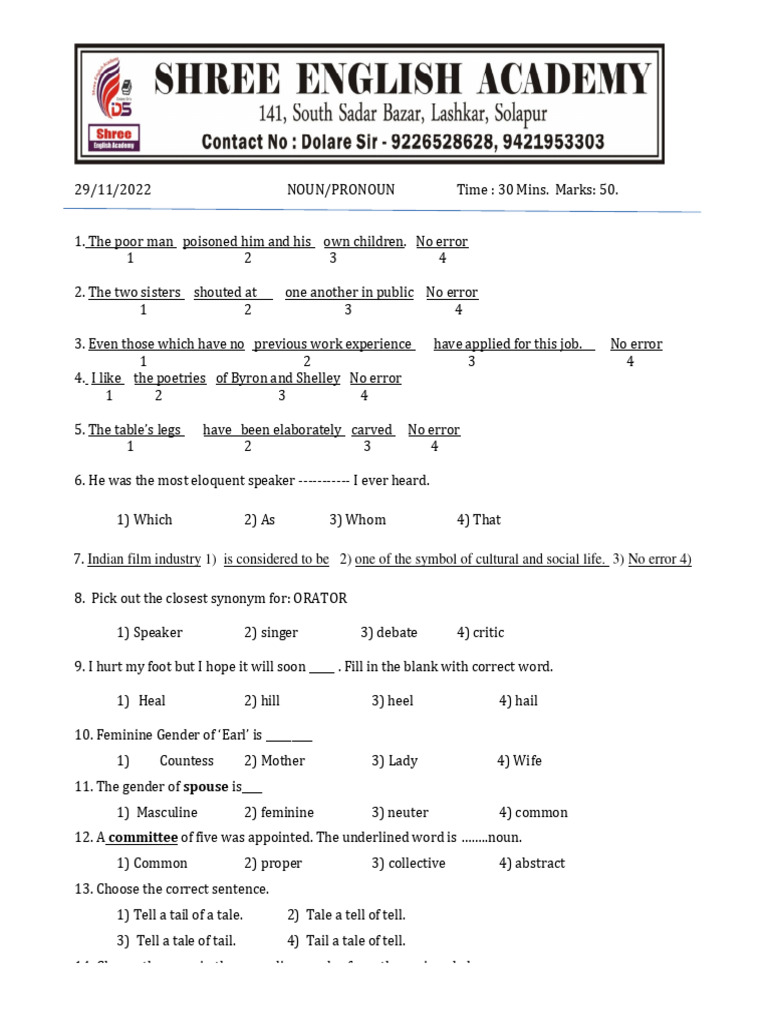 ENGLISH Grammar Noun Pronun | PDF | Grammatical Gender | Pronoun