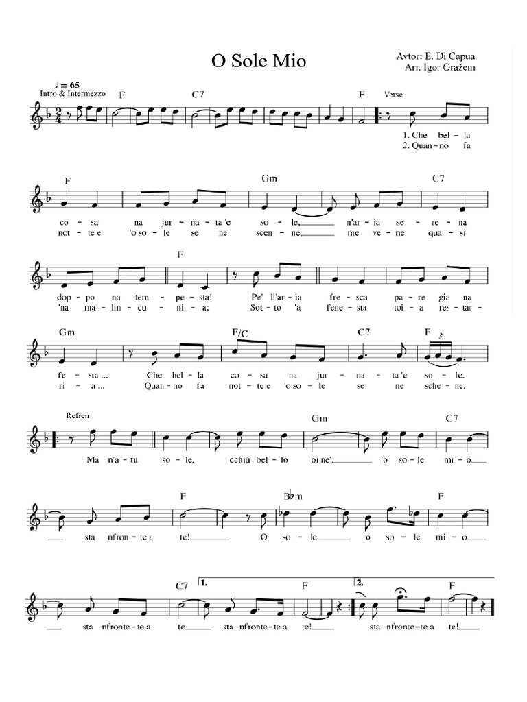 O Sole Mio | PDF