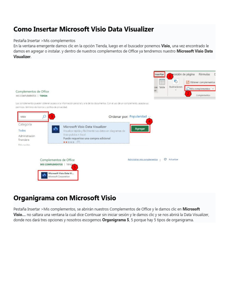Como Insertar Microsoft Visio Data Visualizer | PDF | Ventana ...