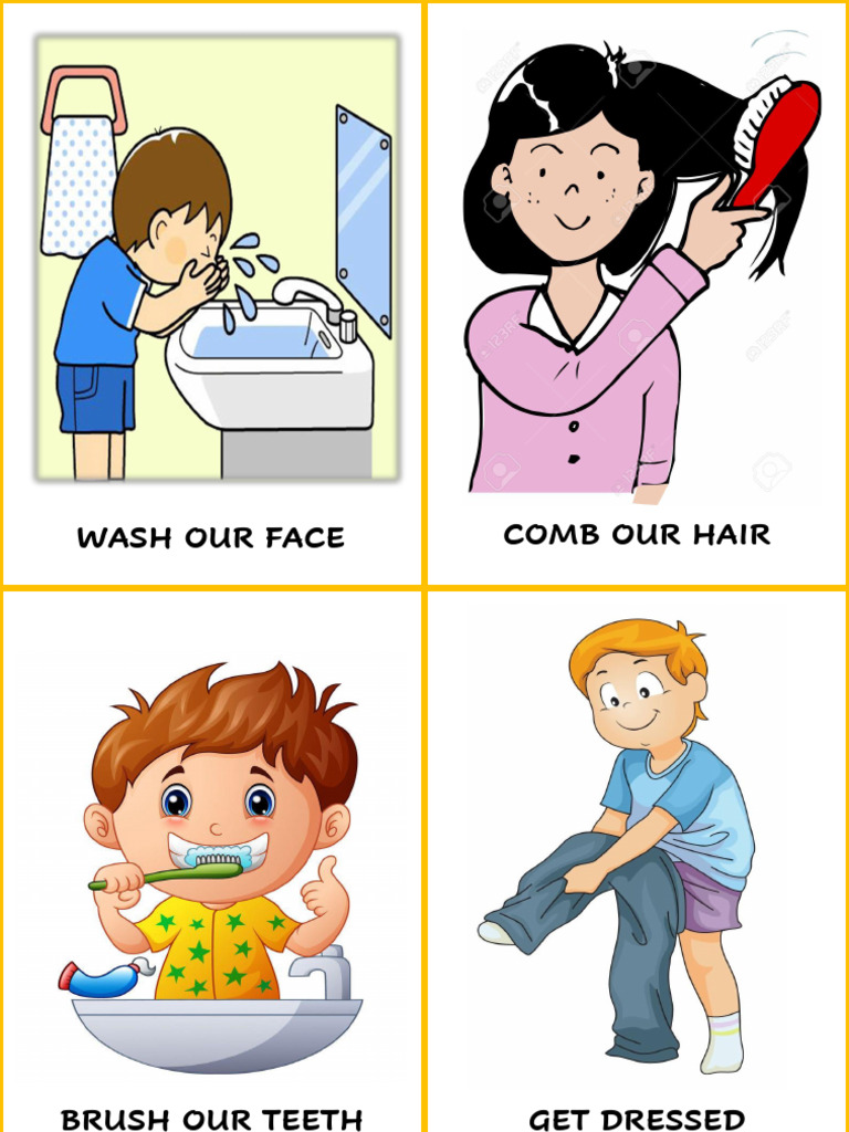 Daily and Night Routines Flashcards | PDF