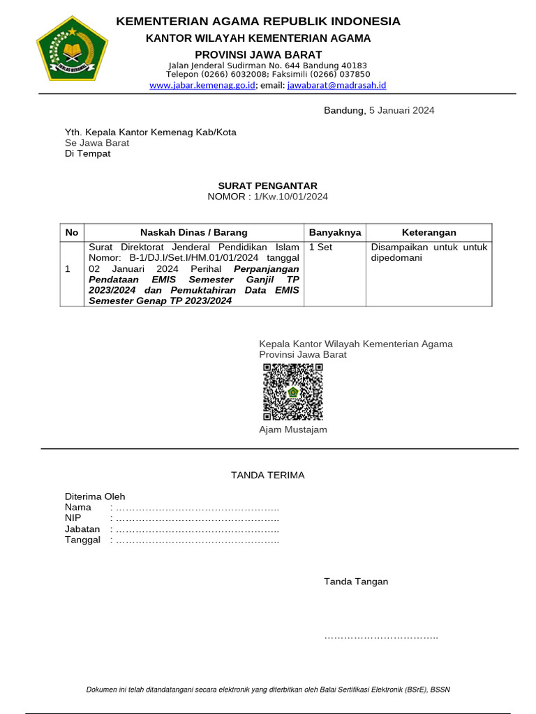 Pengantar Pemutakhiran Data EMIS Genap 2023-2024 | PDF