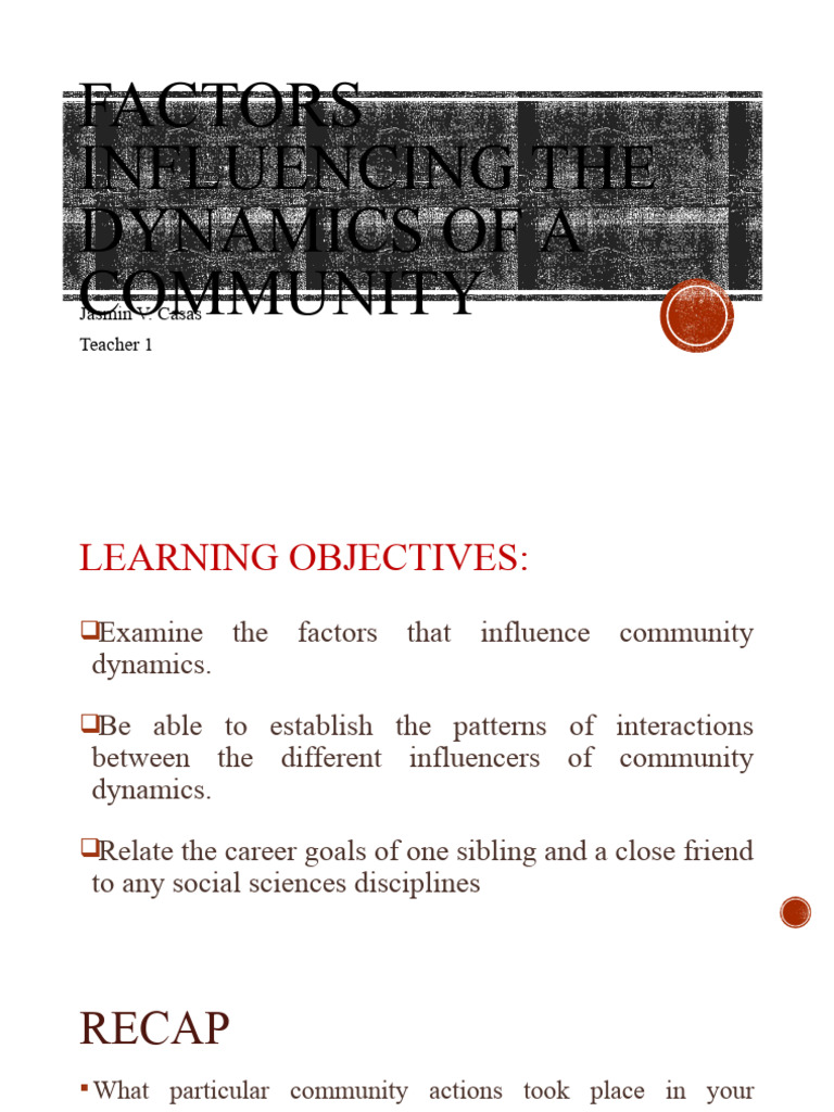 Module 2. Factors Influencing the Dynamics | PDF