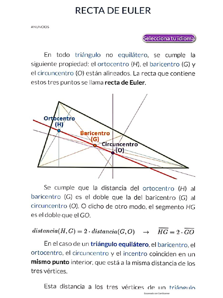 Recta de Euler | PDF