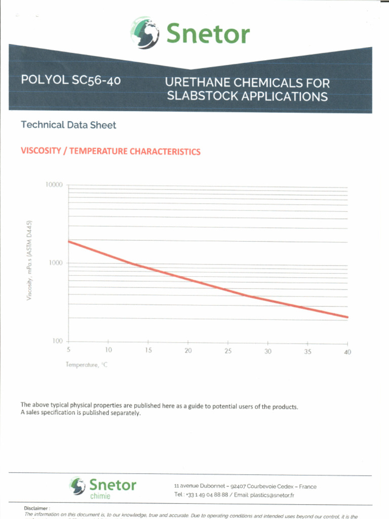 Polyol SC56-40 Snetor | PDF