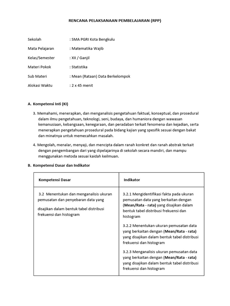 RPP Revisi | PDF