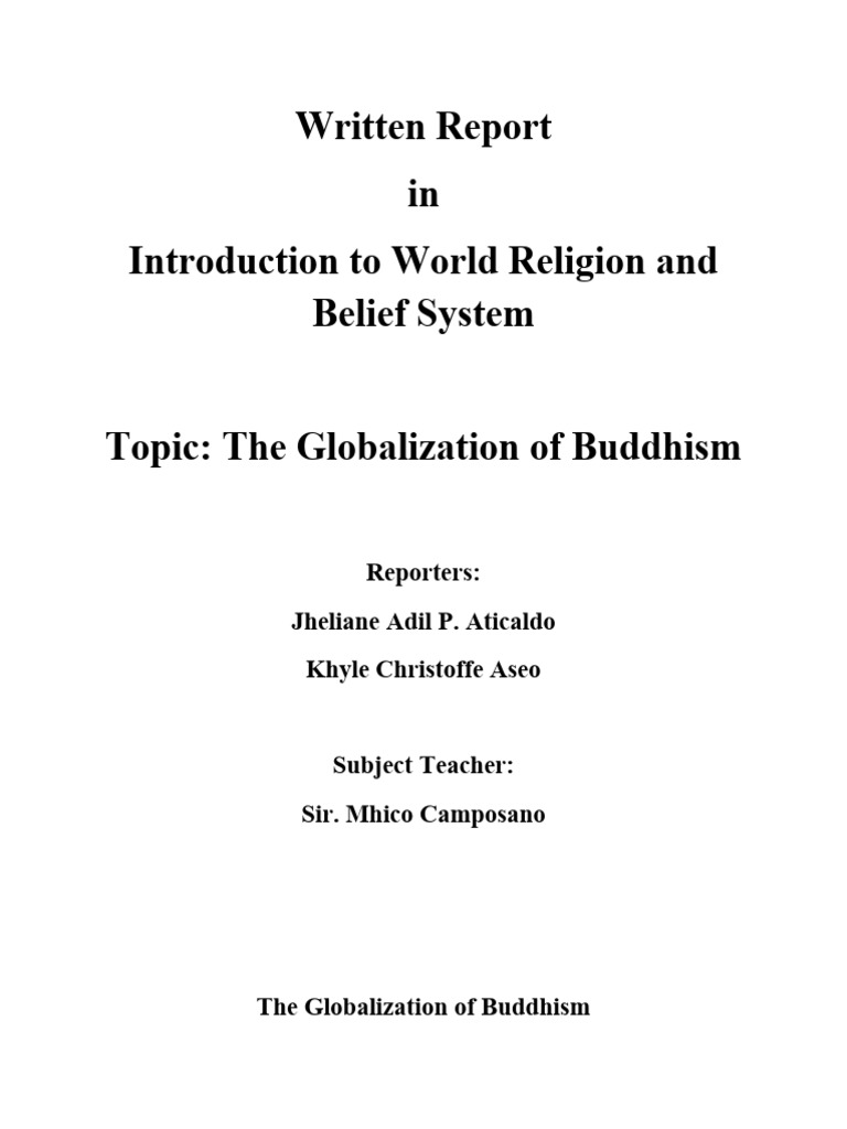 The Globalization of Buddhism | PDF | Tibetan Buddhism | Four Noble Truths