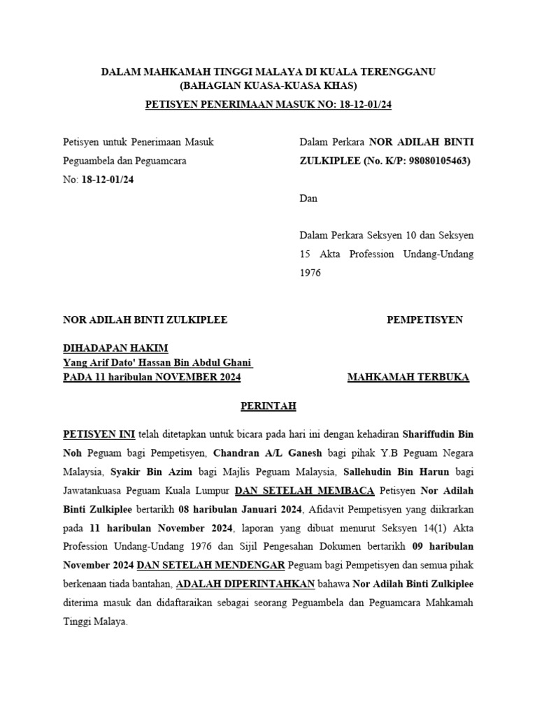 draf-perintah-long-call | PDF