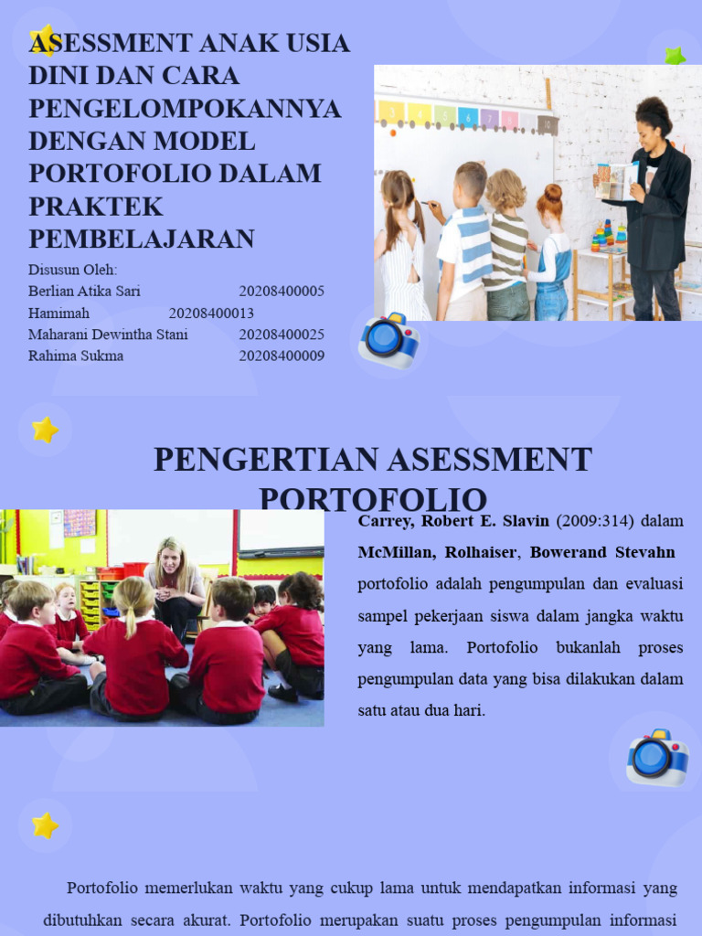 Pengertian Asesmen Portofolio PAUD | PDF | Career & Growth | Wellness