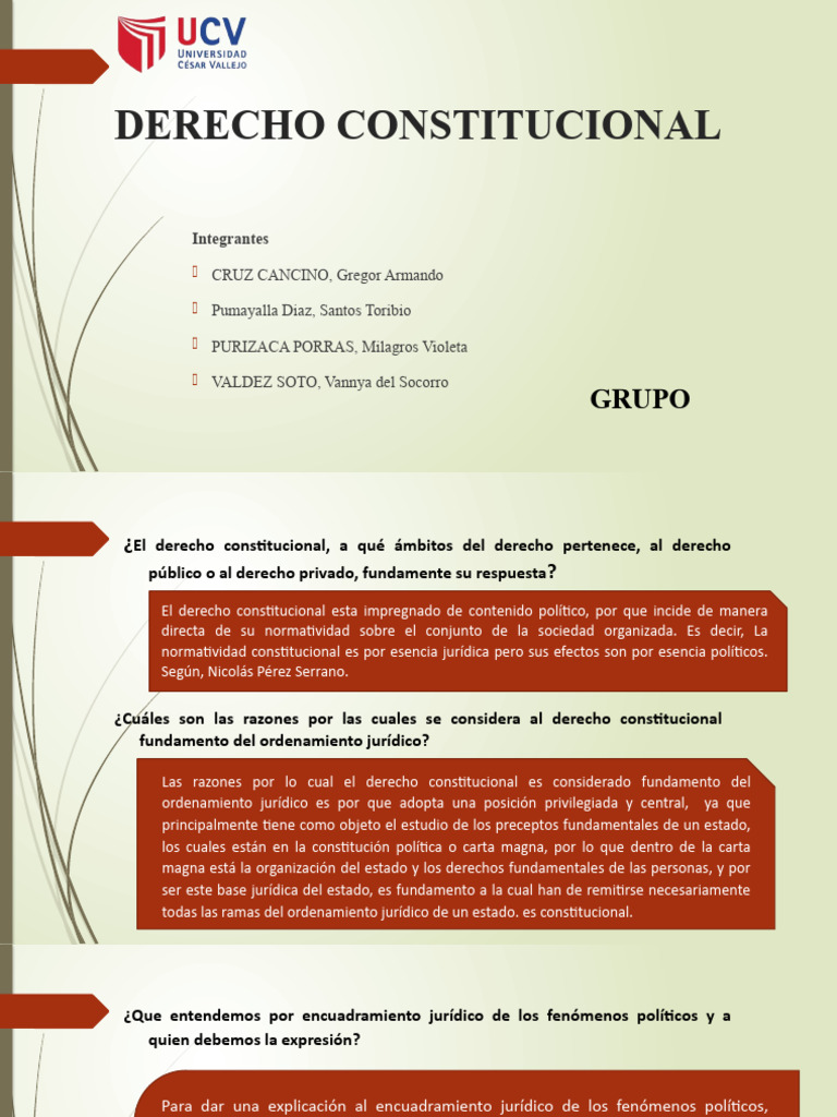 El Derecho Constitucional | PDF | Constitución | Ley constitucional