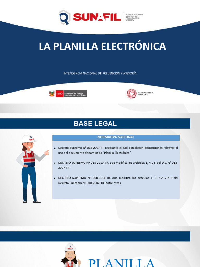 La Planilla Electronica - Sunafil | PDF