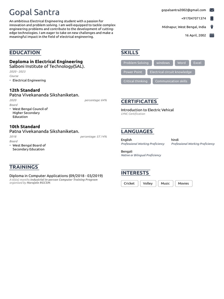 Gopal's Resume | PDF