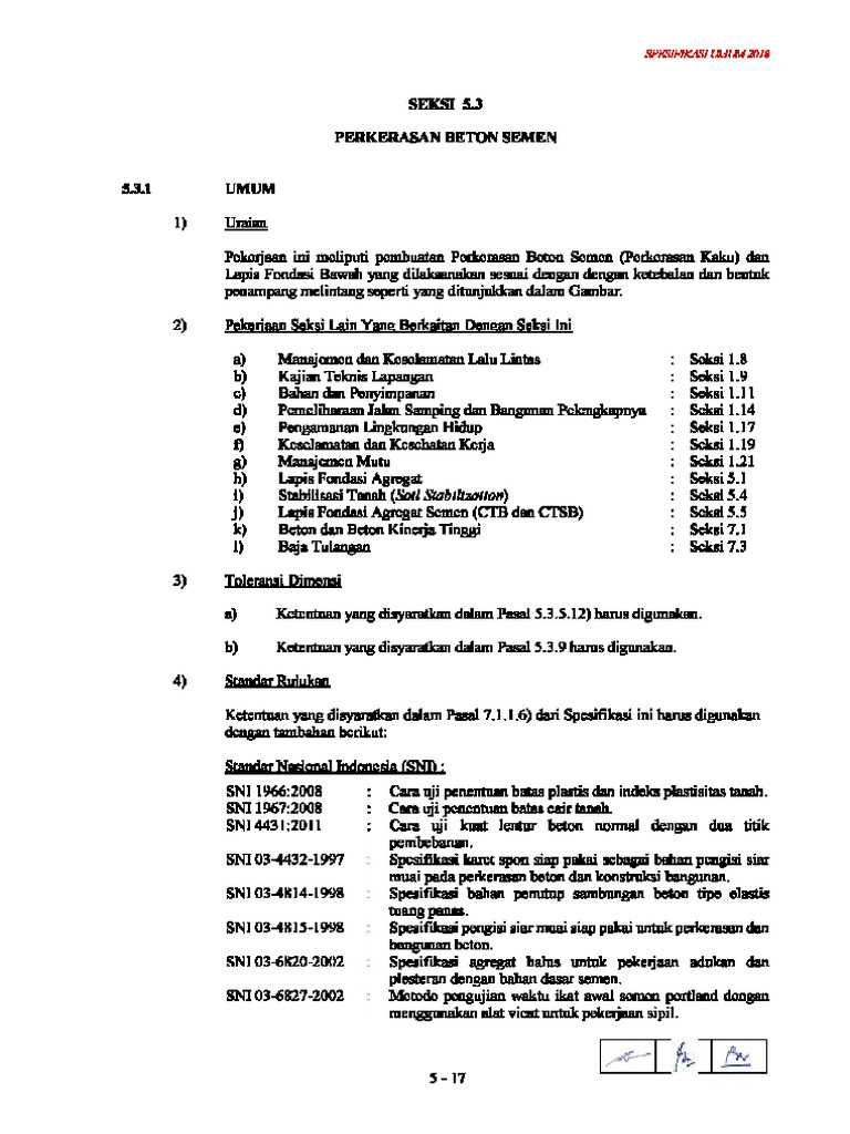 Spesifikasi Bina Marga 2018 Editan | PDF