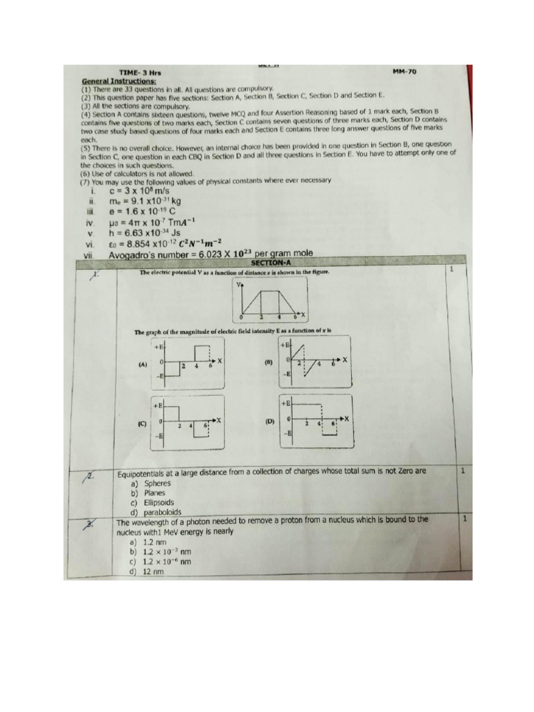 Sample Question Paper 2 | PDF