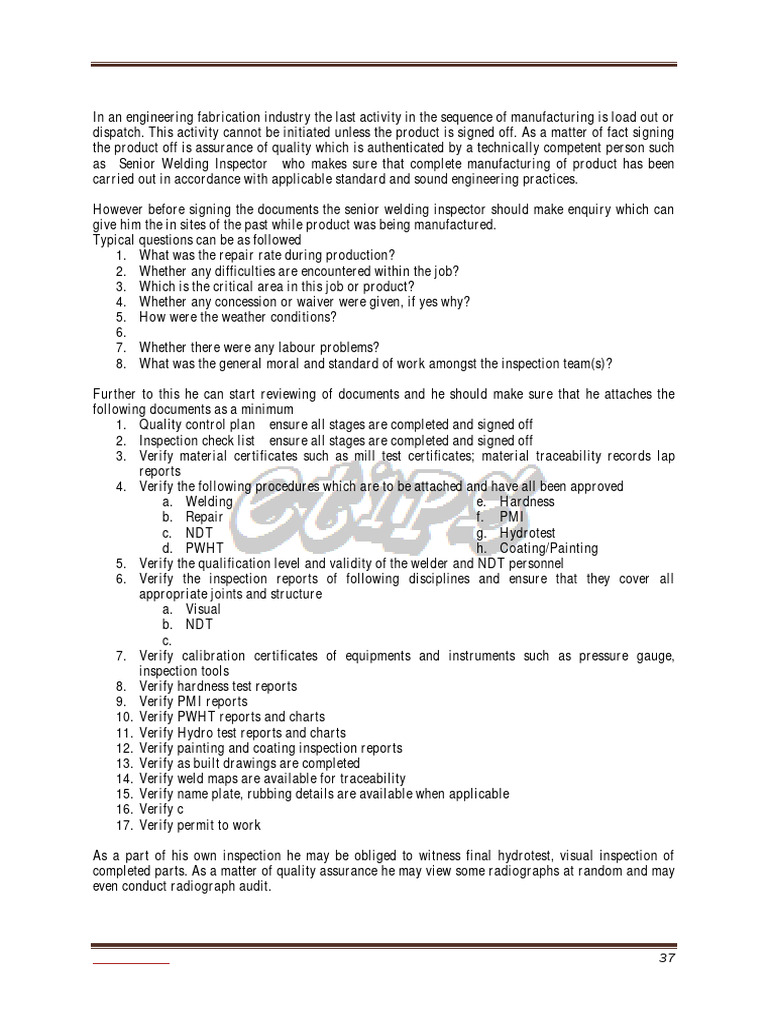 Dokumen - Tips - Cswip 322 Questions 5693082c92afa | PDF