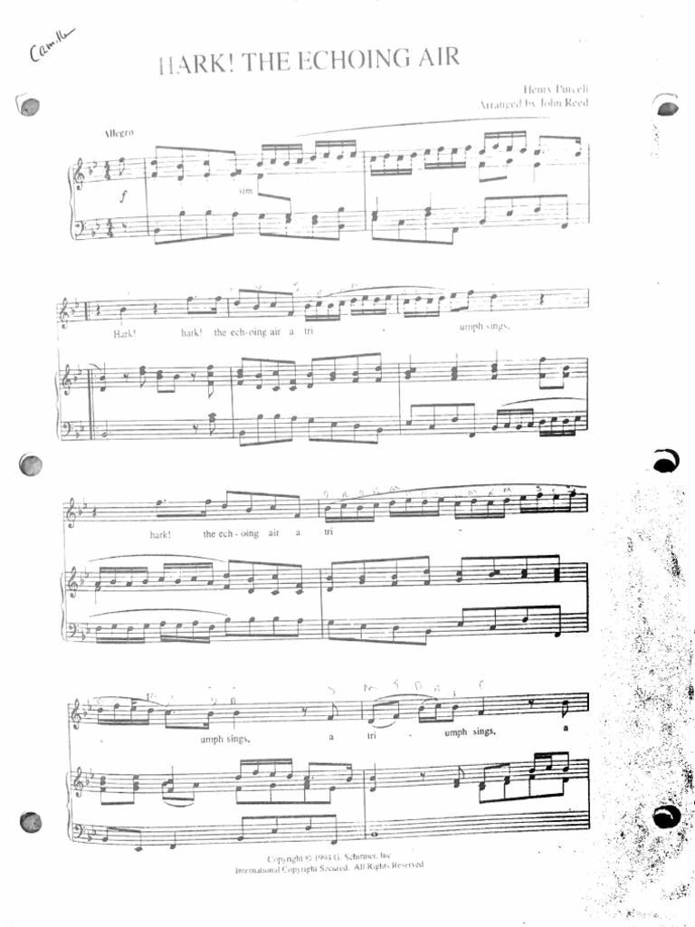 Hark the echoing air | PDF