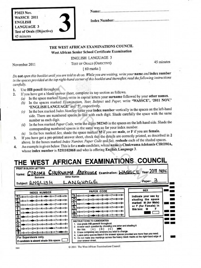 Waec English Exampulse | PDF | Art