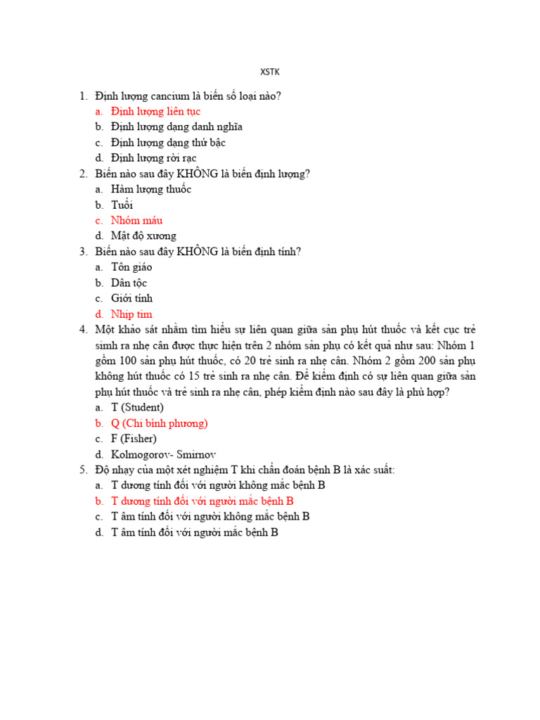 Bài Tập XSTK 2 | PDF