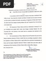 Tamil Nadu DSP Transfer Orders 2023 | PDF | Police | Ranks