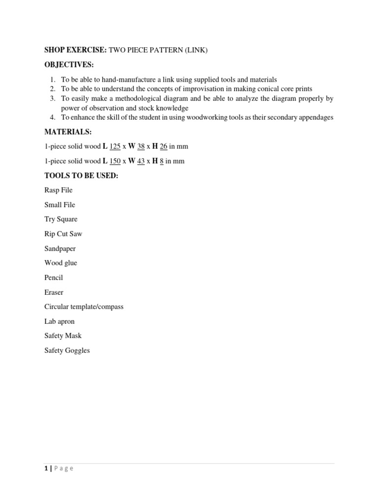 Two-Piece Pattern Exercise Guide | PDF