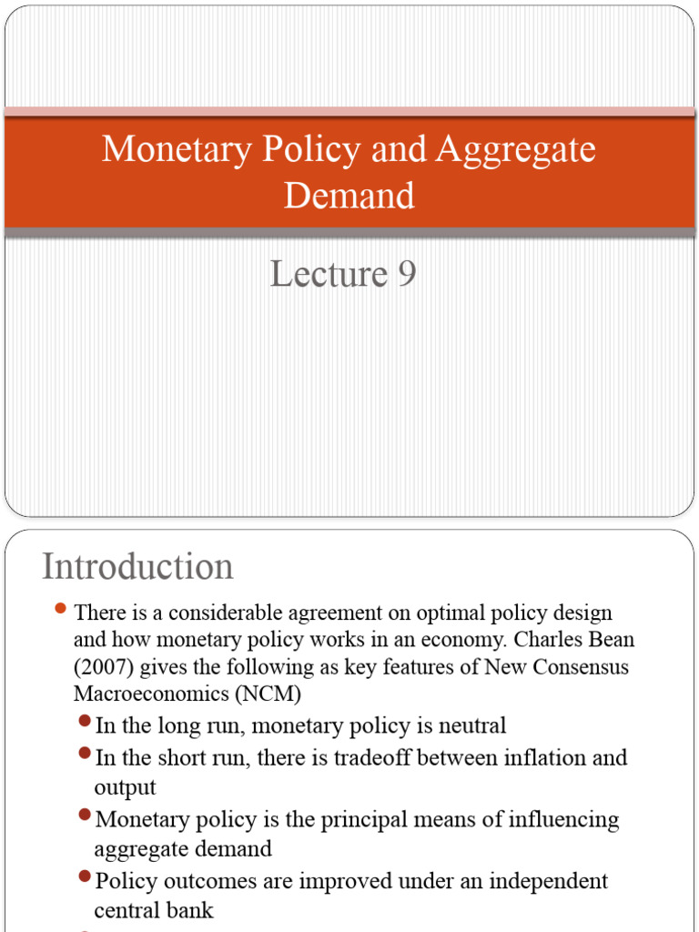 Monetary Policy and Aggregate Demand | PDF | Interest Rates | Interest