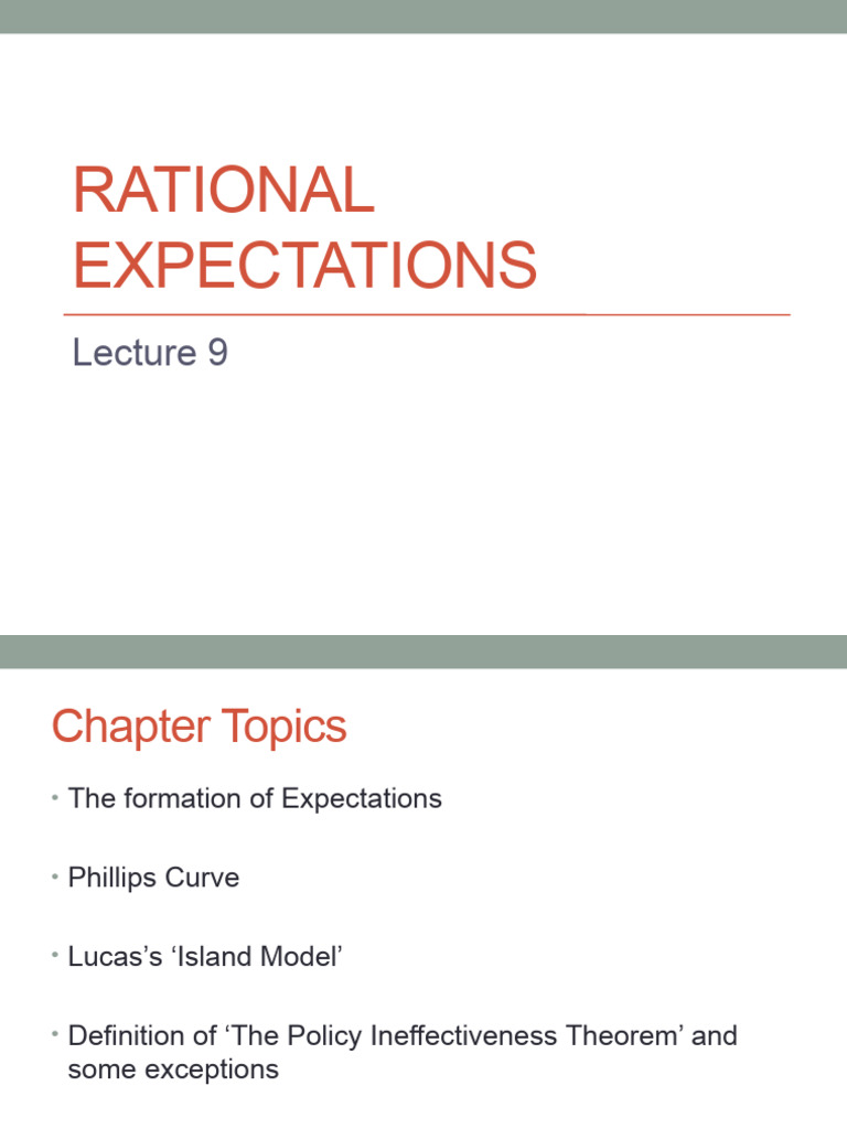 Rational Expectations & Economics | PDF