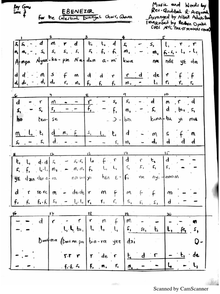 Ebenezer_Solfa by Rev Gaddiel arr Adusei (2) | PDF