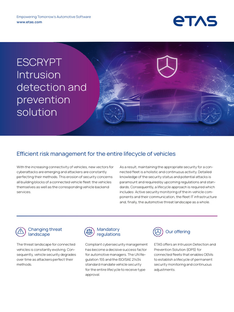 ESCRYPT: Automotive Cybersecurity Solutions | PDF | Computer Security ...
