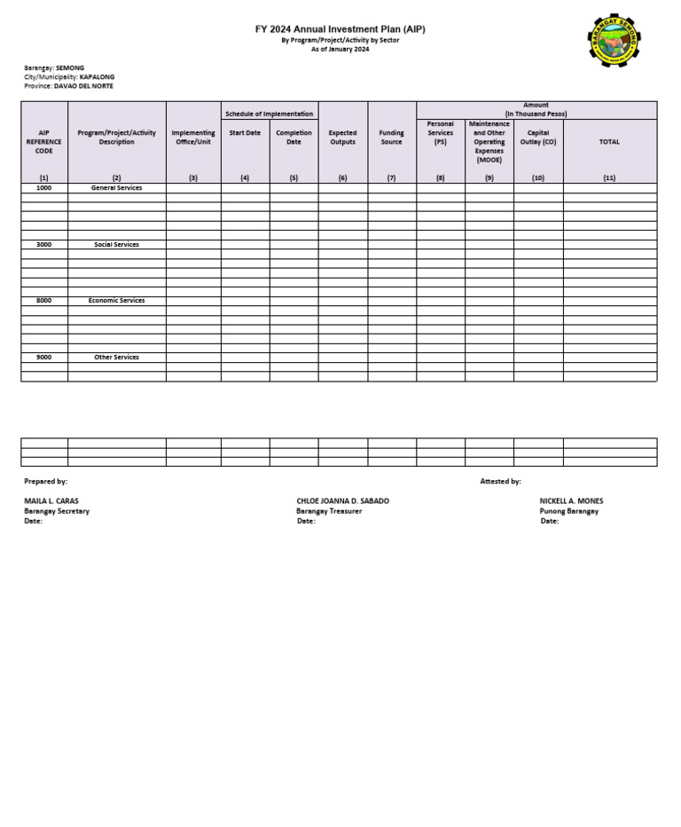 AIP Template Sample | PDF