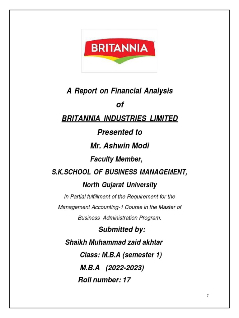 Britannia Industries Cheter 1,2,3 | PDF