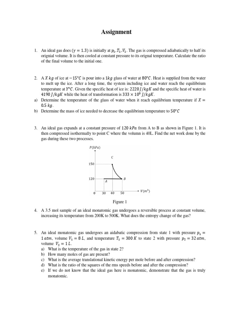 Assignment_Physics2 | PDF | Gases | Temperature