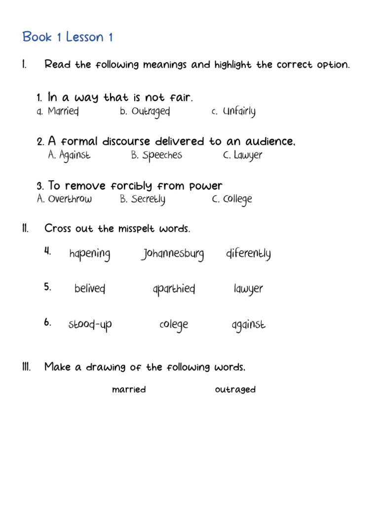 Vocabulary Quizzes 1 ST Trimester | PDF | Language Arts & Discipline ...