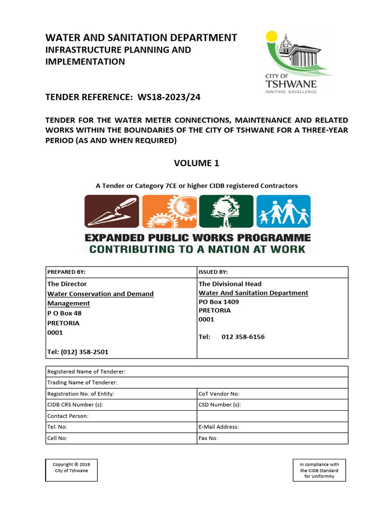 Ws 18-2023-24 Tender Document | PDF | Joint Venture | Audit