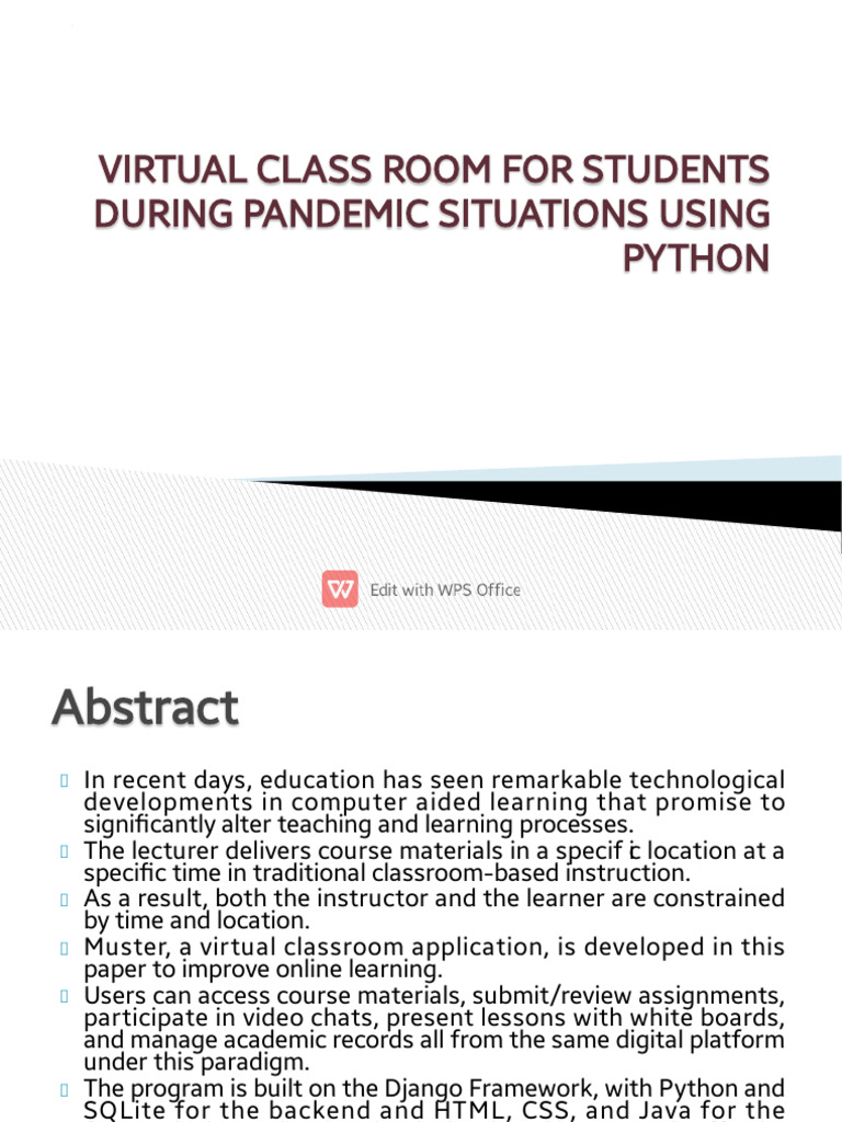 Python-Based Virtual Classroom System | PDF | Educational Technology ...