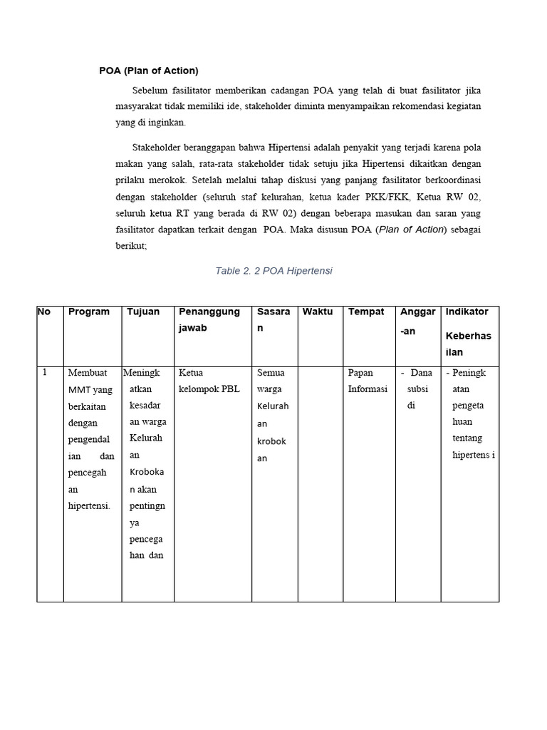 POA (Plan of Action) | PDF