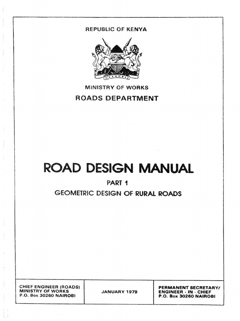 Part 1 - Geometric Design of Rural Roads | PDF