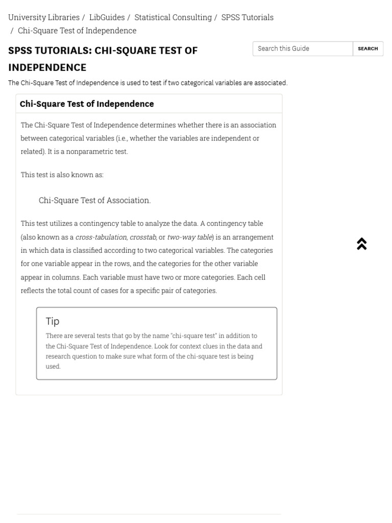 Chi-Square Test of Independence | PDF | Chi Squared Test | Categorical ...