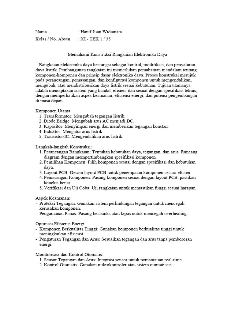 KD.12 Membangun Rangkaian Elektronika Daya | PDF | Sains & Matematika | Komputer