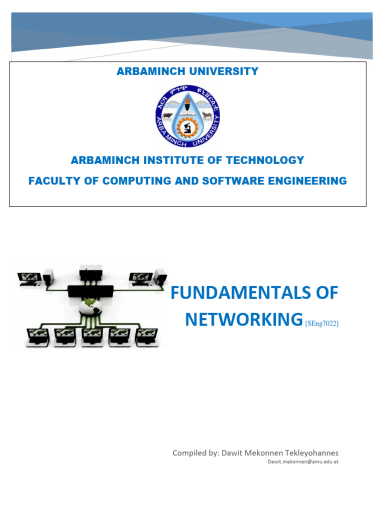Fundamentals of Networking Module(Only for Exit Exam) Dawit | PDF | Osi Model | Computer Network