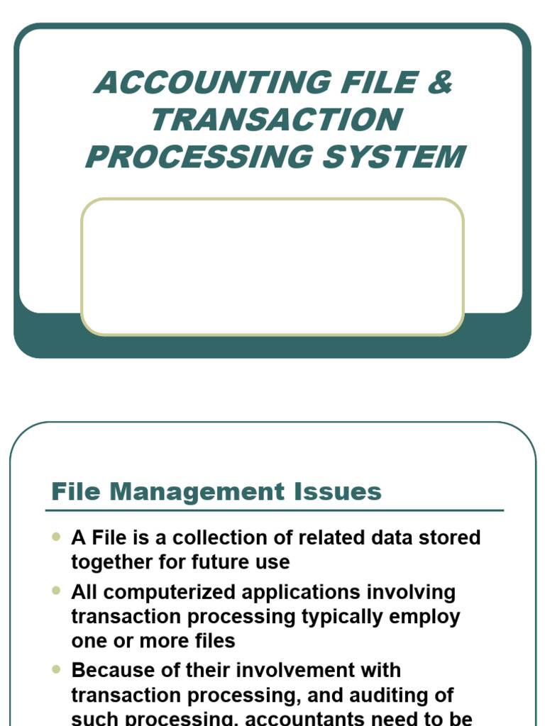 5-Accounting-File-Transaction-Processing-System 2003 | PDF | Online And ...