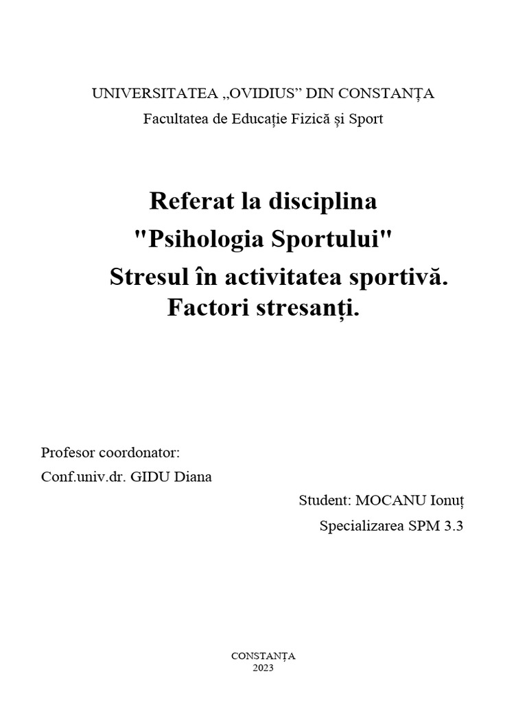 Referat Psihologie | PDF