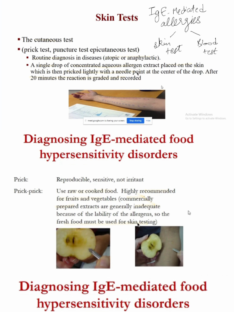 (Lecture 2) Skin Test | PDF | Allergy | Allergen
