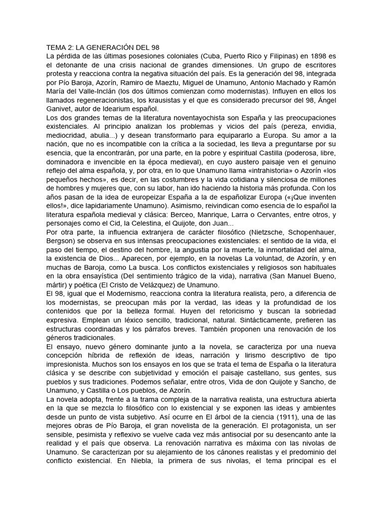 Generación 98 | PDF